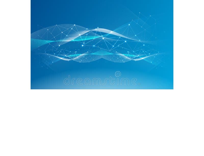 Science and Wave Concept in Gradient Blue Background. Vector ...