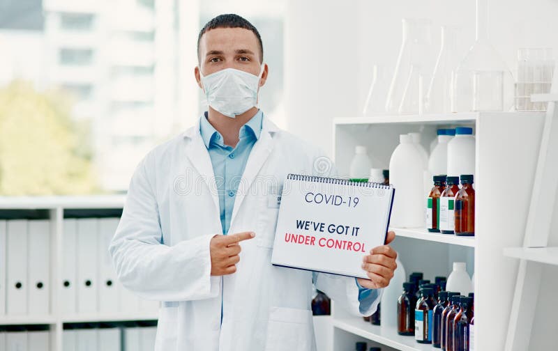 Science Will Save the Day. a Young Scientist Holding a Sign with Weve ...