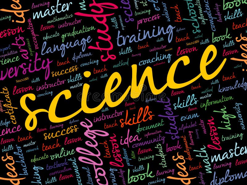 SCIENCE Word Cloud Collage, Education Concept Background Stock Image ...