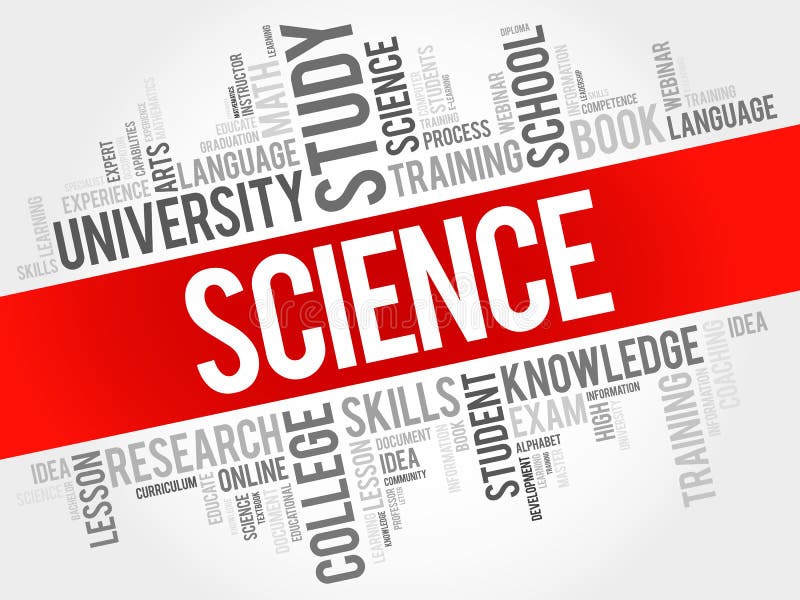 SCIENCE word cloud collage stock illustration. Illustration of ...