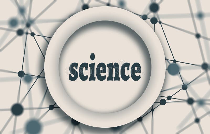 Science Word in Round Button Stock Illustration - Illustration of ...