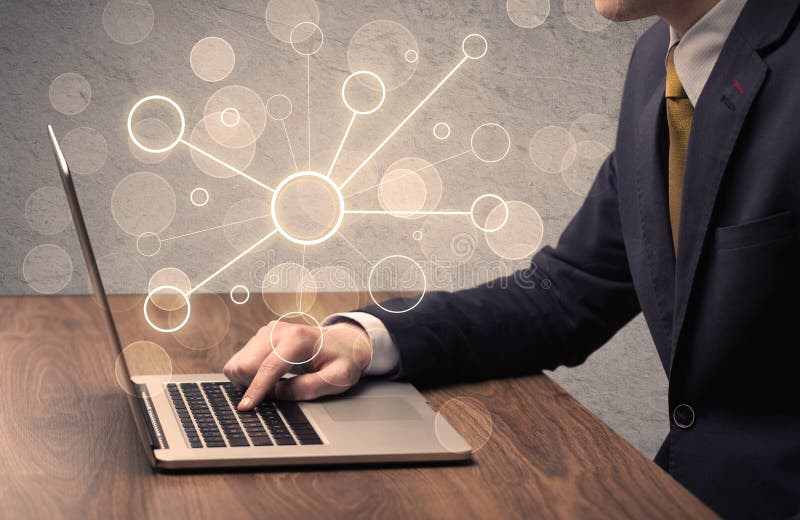 Science Worker Typing on Laptop Computer Stock Photo - Image of person ...