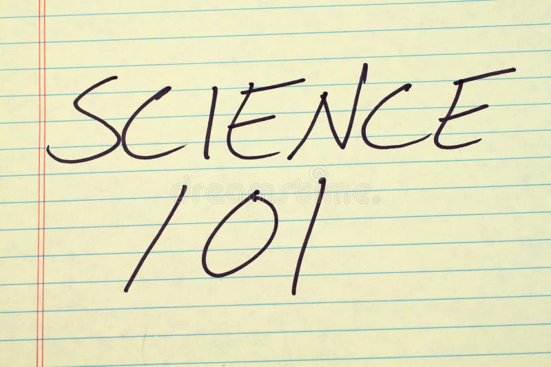 Science 101 on a Yellow Legal Pad Stock Image - Image of university ...