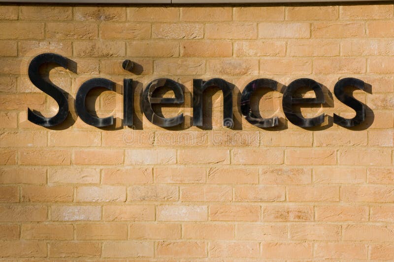 Sciences Sign on a Brick Wall Stock Photo - Image of physics, wall ...