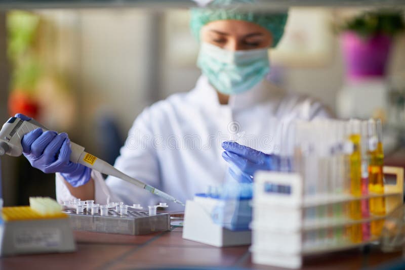 Scientict Making Research in Lab Analyzing a New Virus. Corona Virus ...