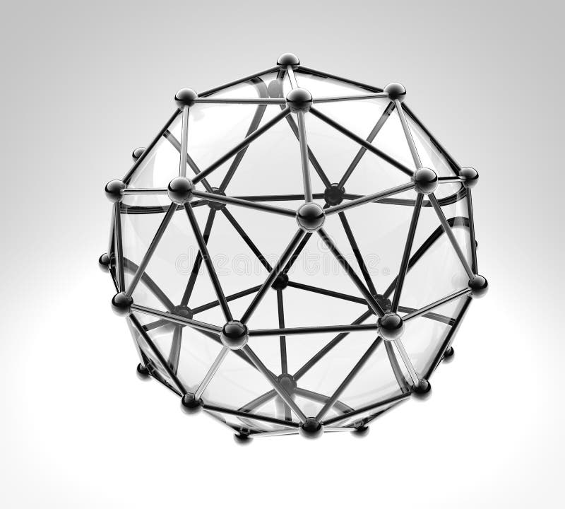 Scientific 3D Model of the Molecule, an Atom Stock Illustration ...