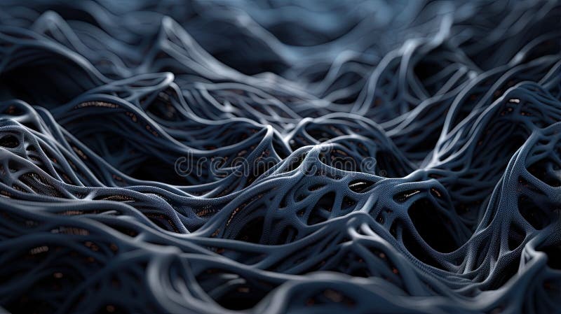 Scientific Abstraction with Futuristic Textured Tissue Waves. Tech ...