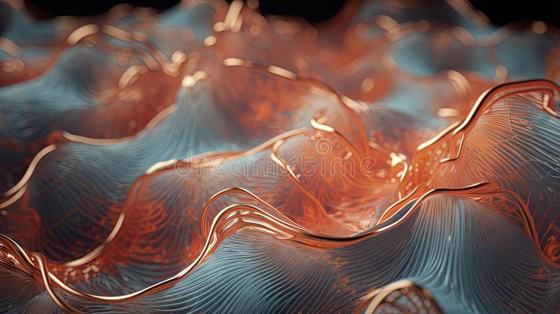 Scientific Abstraction with Futuristic Textured Tissue Waves. Tech ...