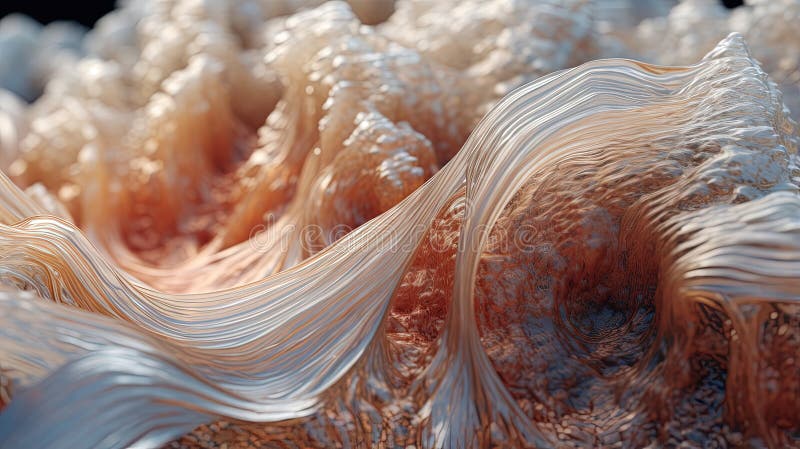 Scientific Abstraction with Futuristic Textured Tissue Waves. Tech ...