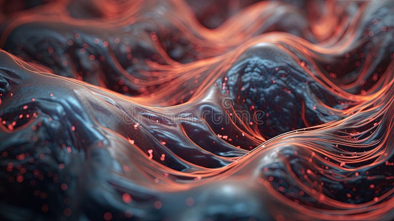 Scientific Abstraction with Futuristic Textured Tissue Waves. Tech ...