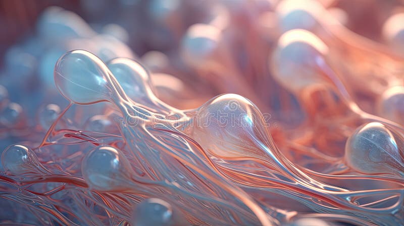 Scientific Abstraction with Futuristic Textured Tissue Waves. Tech ...