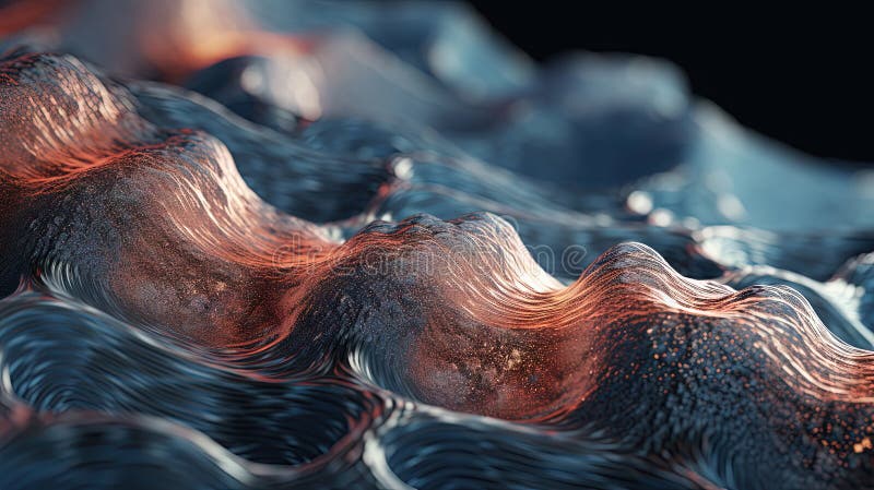 Scientific Abstraction with Futuristic Textured Tissue Waves. Tech ...
