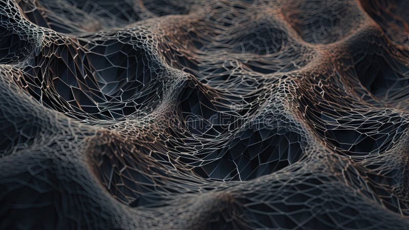 Scientific Abstraction with Futuristic Textured Tissue Waves. Tech ...