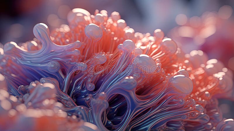 Scientific Abstraction with Futuristic Textured Tissue Waves. Tech ...