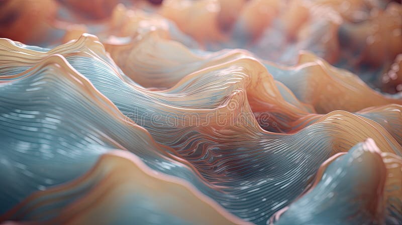 Scientific Abstraction with Futuristic Textured Tissue Waves. Tech ...