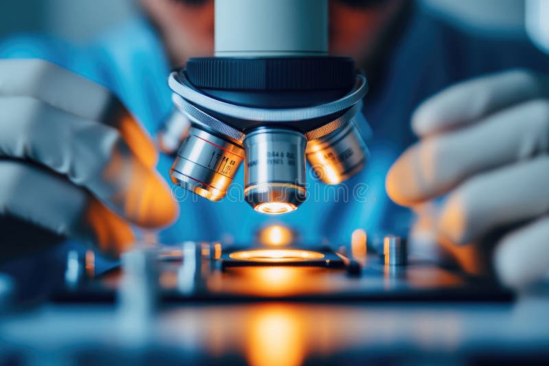 Scientific Analysis: Capturing Lab Scientist Intently Looking through ...