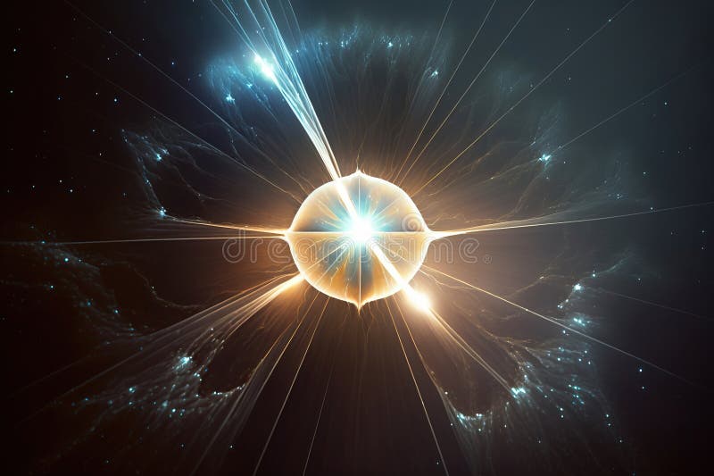 Scientific Astronomical Background, Bright Quasar in Deep Space ...