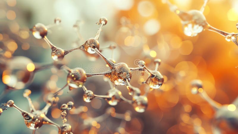 Scientific Backdrop. Molecular Structure at Atomic Level. Light ...