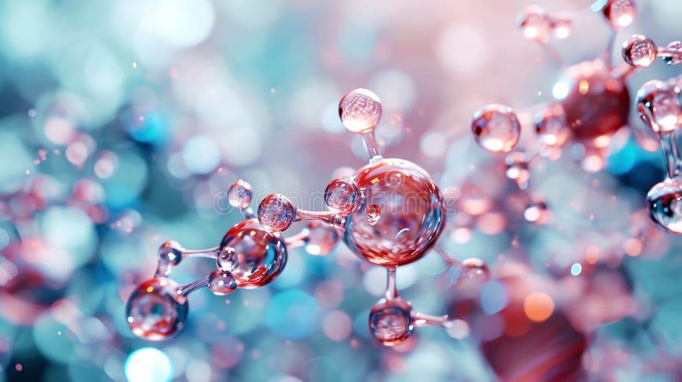 Scientific Backdrop. Molecular Structure at Atomic Level. Pastel ...