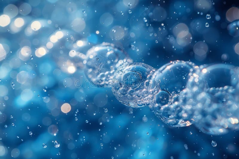 Scientific Background Featuring Hydrogen Molecules in Liquid Form with ...