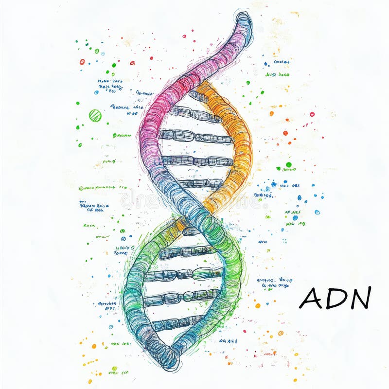 Scientific Background, Seamless Pattern with DNA, the Genetic Spiral ...