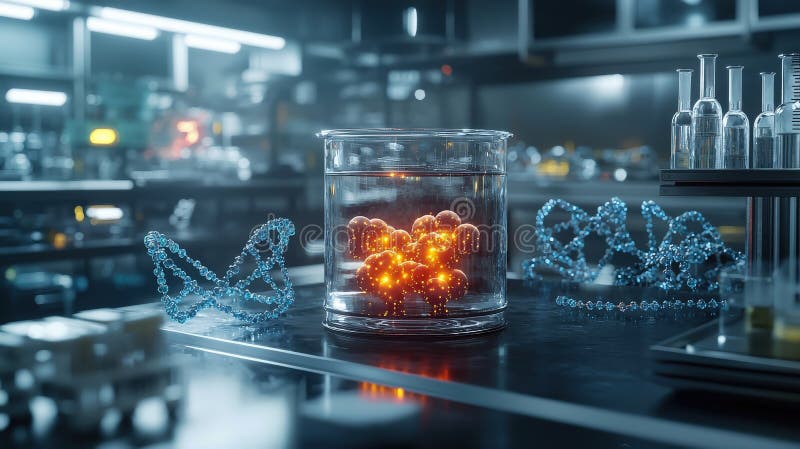 Scientific Breakthrough Molecules and Dna Strands Laboratory Digital ...