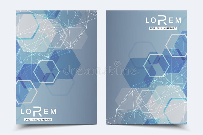 Scientific Brochure Design Template. Vector Flyer Layout, Molecular ...