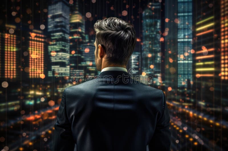 Scientific Business Man Analyzing Graphs AI Generated Stock ...