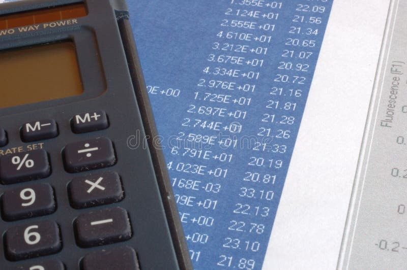 Scientific calculations stock image. Image of minus, print - 23929