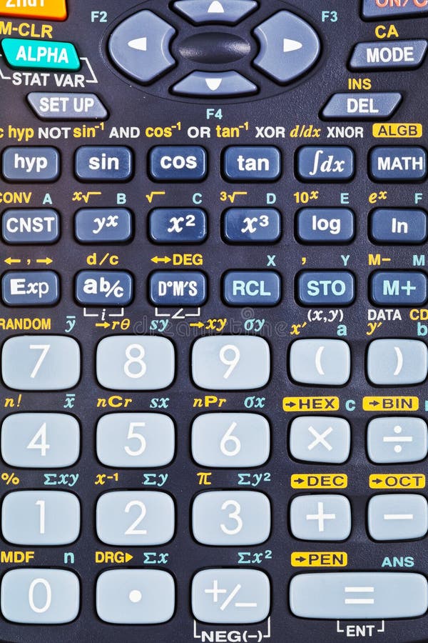 Scientific Calculator with Mathematical Functions Stock Image - Image ...