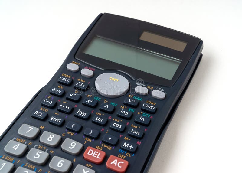 Scientific Calculator Isolated on White Background Stock Image - Image ...