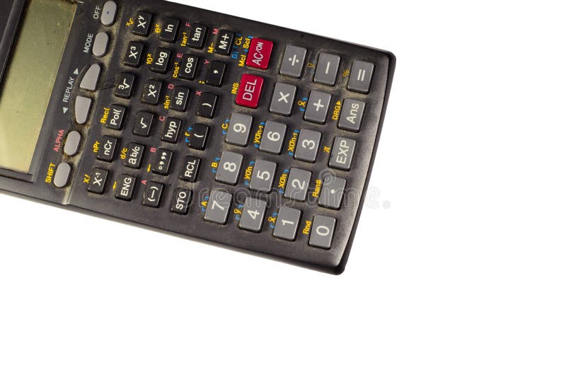 Scientific Calculator Isolated on White Stock Photo - Image of business ...