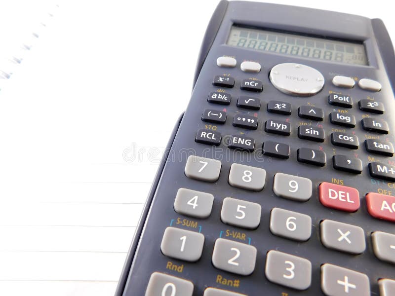 Scientific Calculator and Notebook. Stock Image - Image of education ...