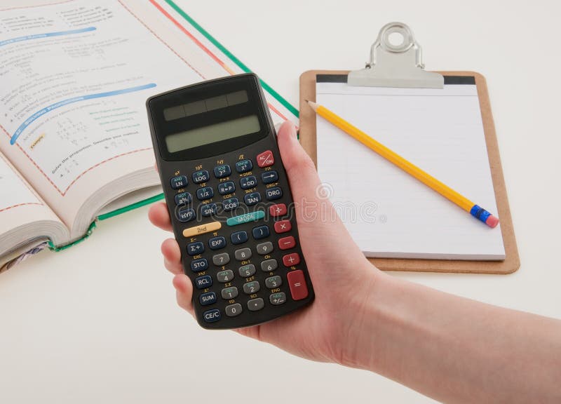Scientific Calculator and Chemistry Formulas Notes Stock Photo - Image ...