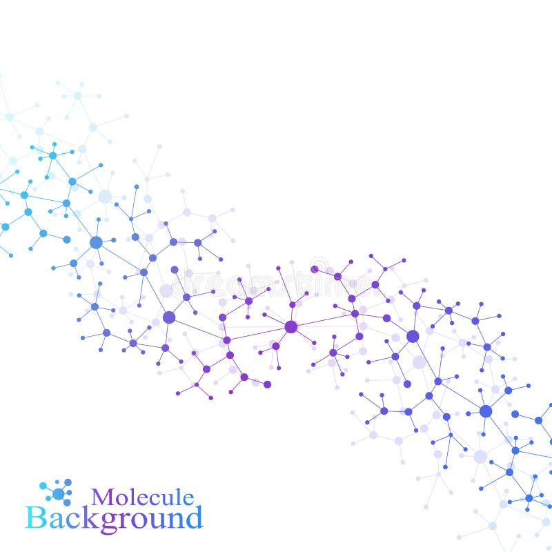 Scientific Chemistry Pattern. Structure Molecule DNA Research As ...