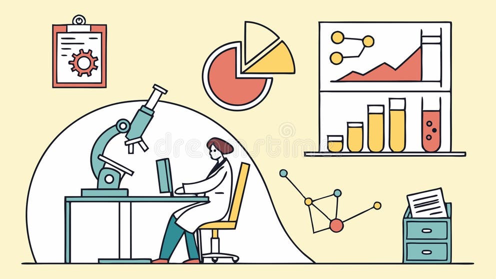 Scientific Computing And Data Visualization In Research Vector Design Generative Ai Stock