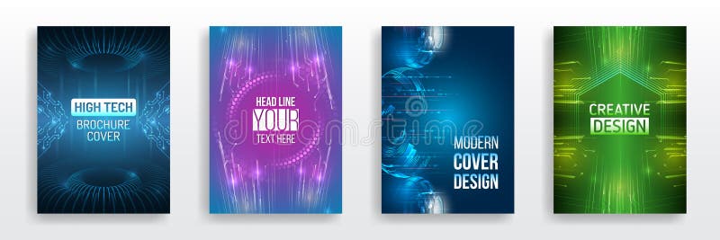 Scientific Cover Template for Presentation, Banner. Page Layout Set for ...