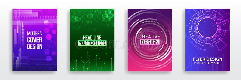 Scientific Cover Template for Presentation, Banner. Page Layout Set for ...