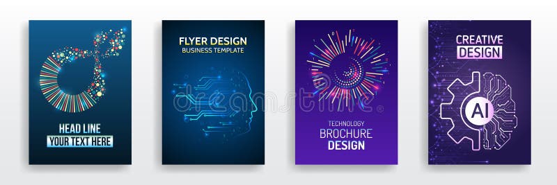 Scientific Cover Template for Presentation, Banner. Page Layout Set for ...