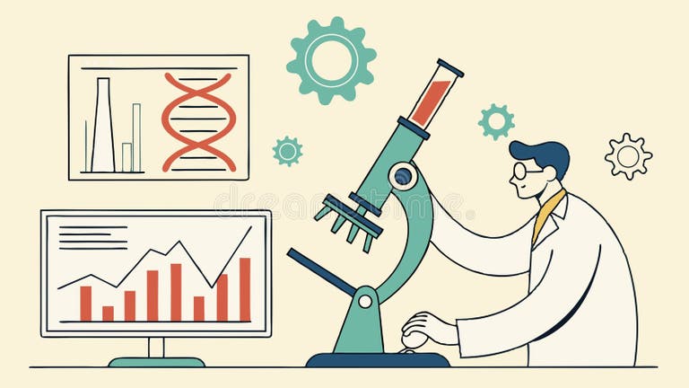 Scientific Data Analysis and Laboratory Research, Vector Design Generative AI Stock Vector ...