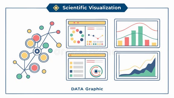 Scientific Data Visualization and Charts, Analytical Research, Vector Design Generative AI Stock ...