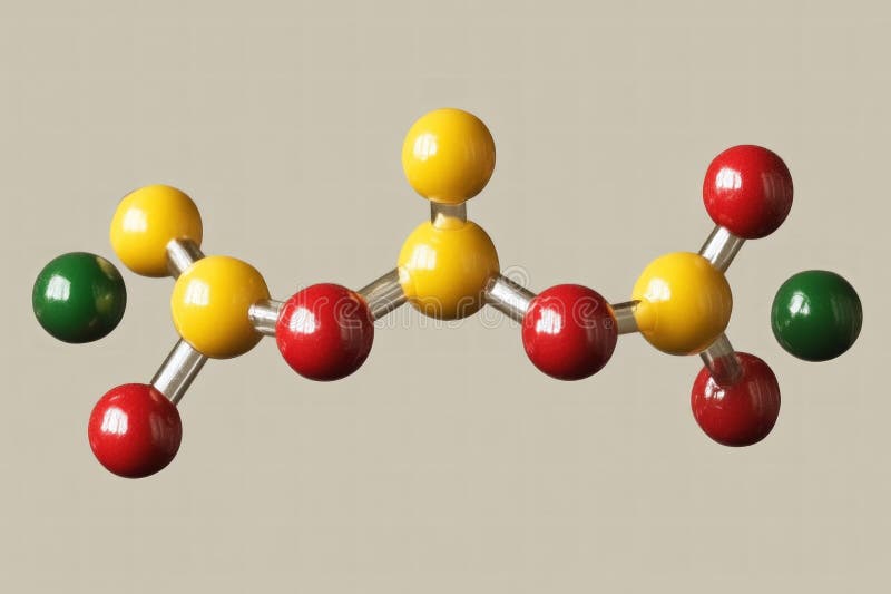 A Scientific Diagram Depicting the Molecular Structure of Sulfuric Acid ...