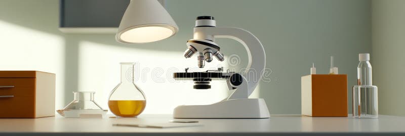Scientific Discovery Lab Microscope Beakers Lab Equipment Research ...