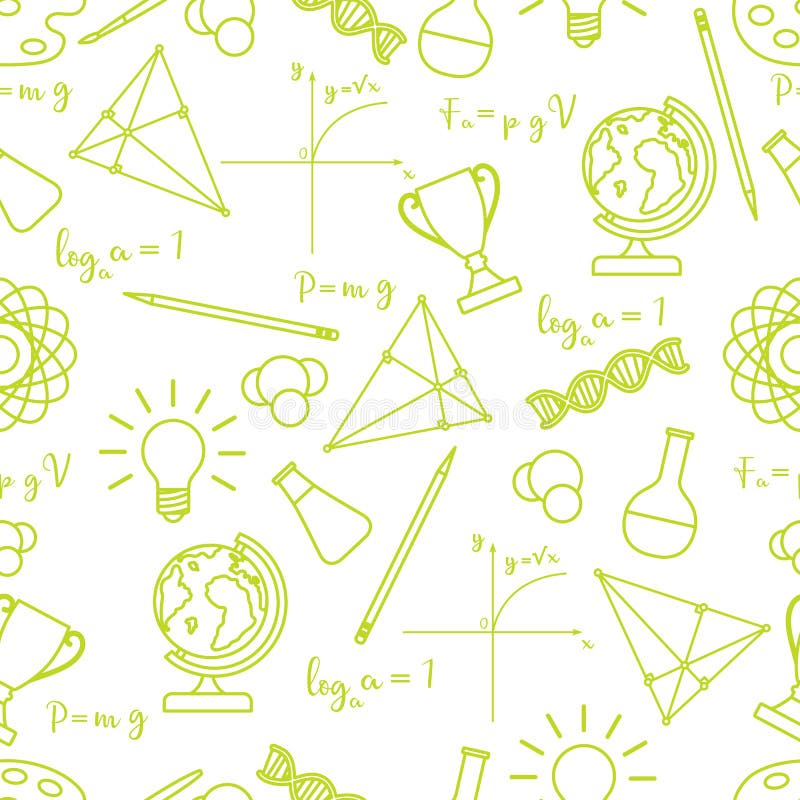 Scientific, Educational Vector Seamless Pattern Stock Vector ...