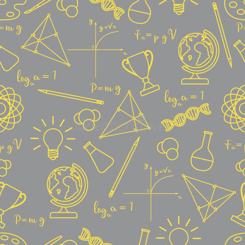 Scientific, Educational Vector Seamless Pattern Stock Vector ...