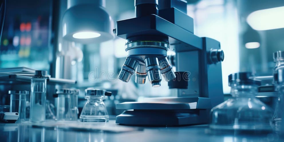 Scientific Equipment on a Laboratory Table, Ideal for Educational and Research Projects Stock ...