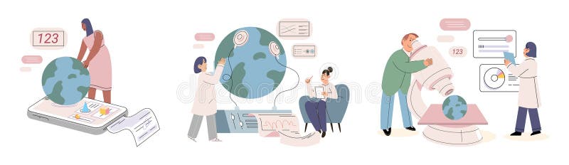 Scientific Experiment. Researchers Analyze Data Collected during ...