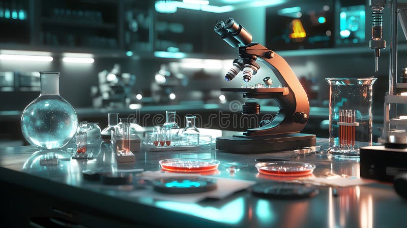 Scientific Experiment Setup Laboratory Image Indoor Close-up Innovation ...