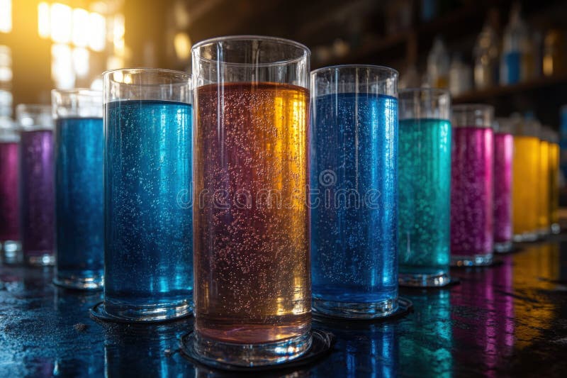 A Scientific Experiment Showing a Starch Test, Chemical Reactions ...