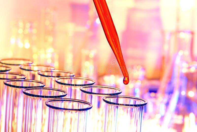 Laboratory Experiment in Science Research Lab Stock Image - Image of ...